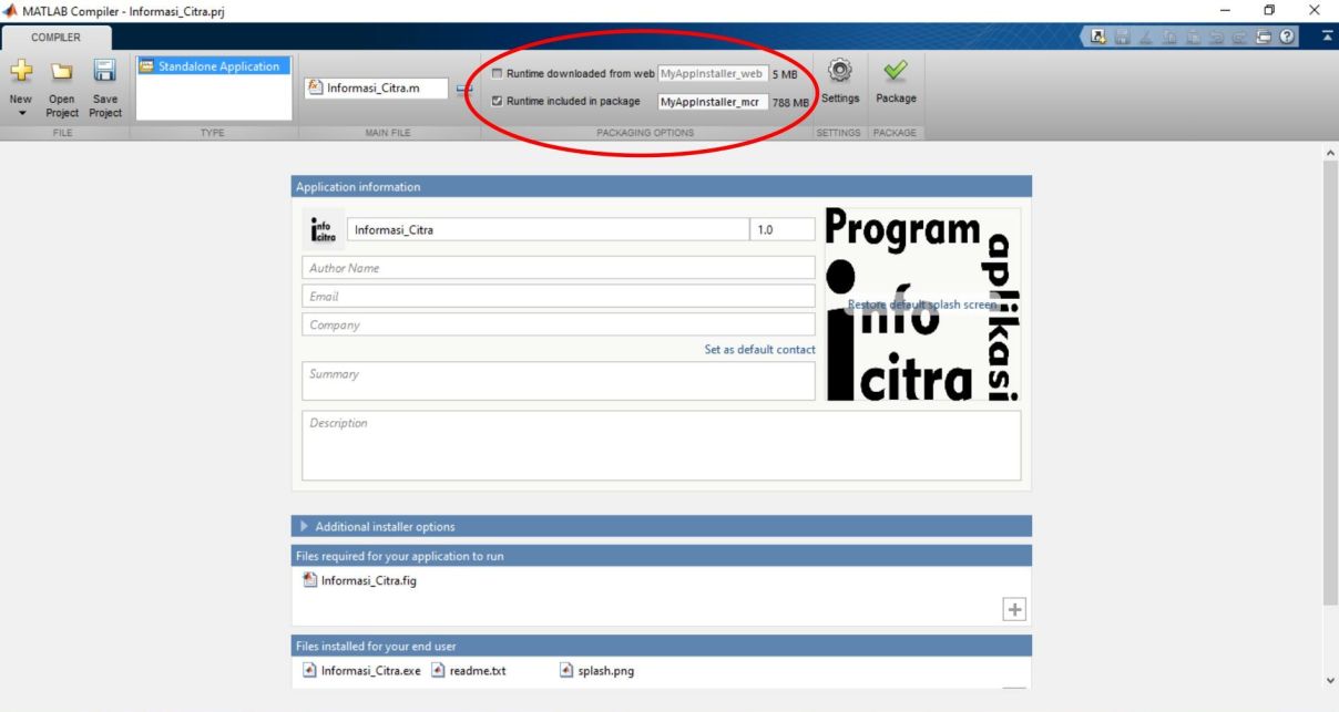 Cara membuat program executable (.exe) dari GUIDE Matlab | Pemrograman ...