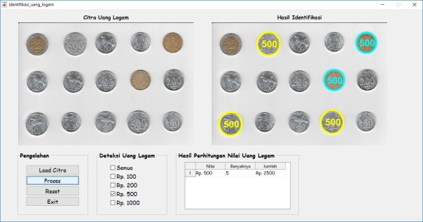 Identifikasi Nilai Uang Logam Menggunakan Metode Otsu Thresholding | Pemrograman Matlab