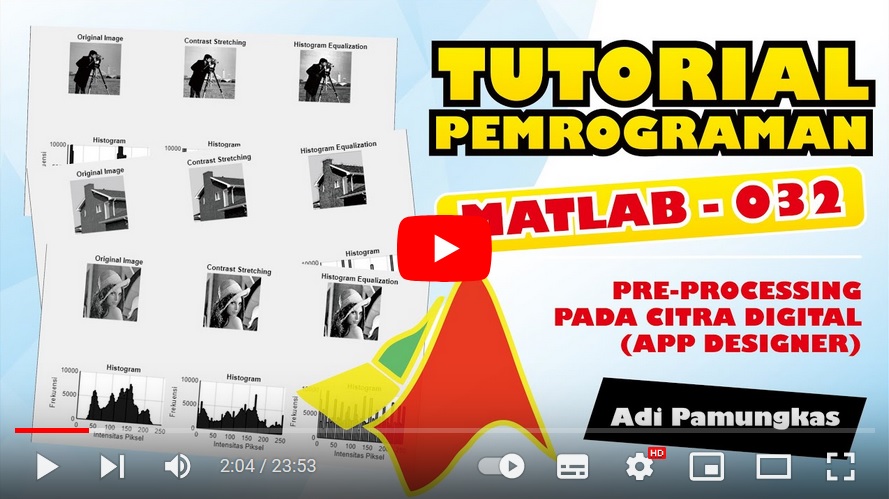 Ekualisasi Histogram pada Citra Digital | Pemrograman Matlab